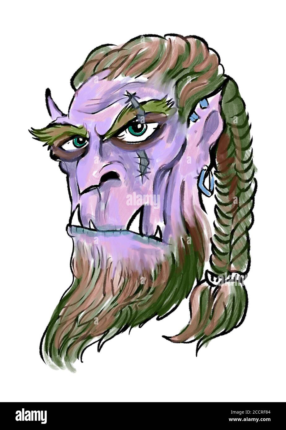 Illustration of a fantasy Orc character Stock Photo - Alamy