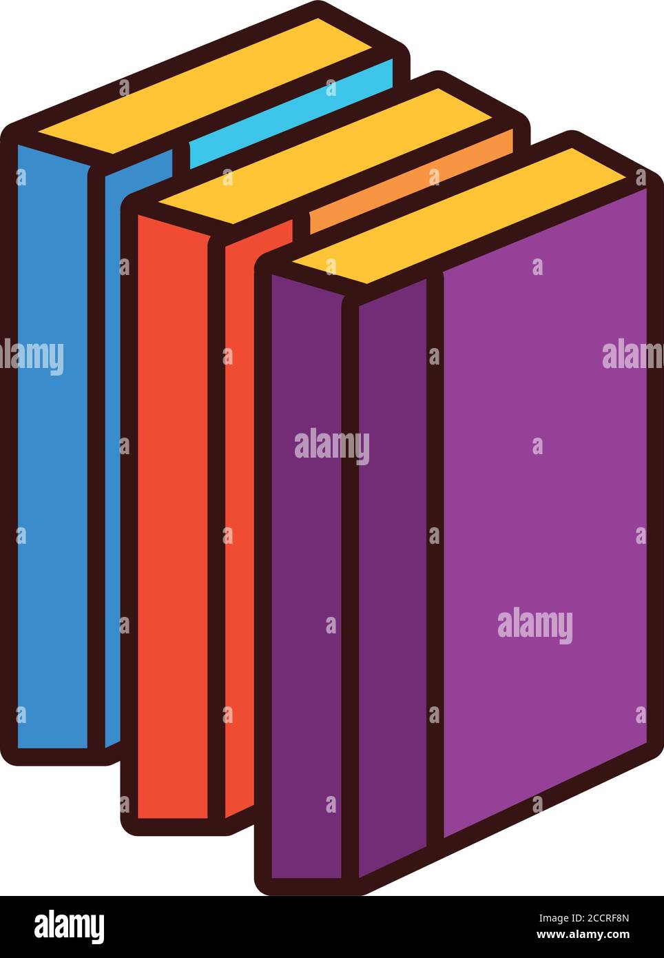 pile textbooks school line and fill style icon vector illustration ...