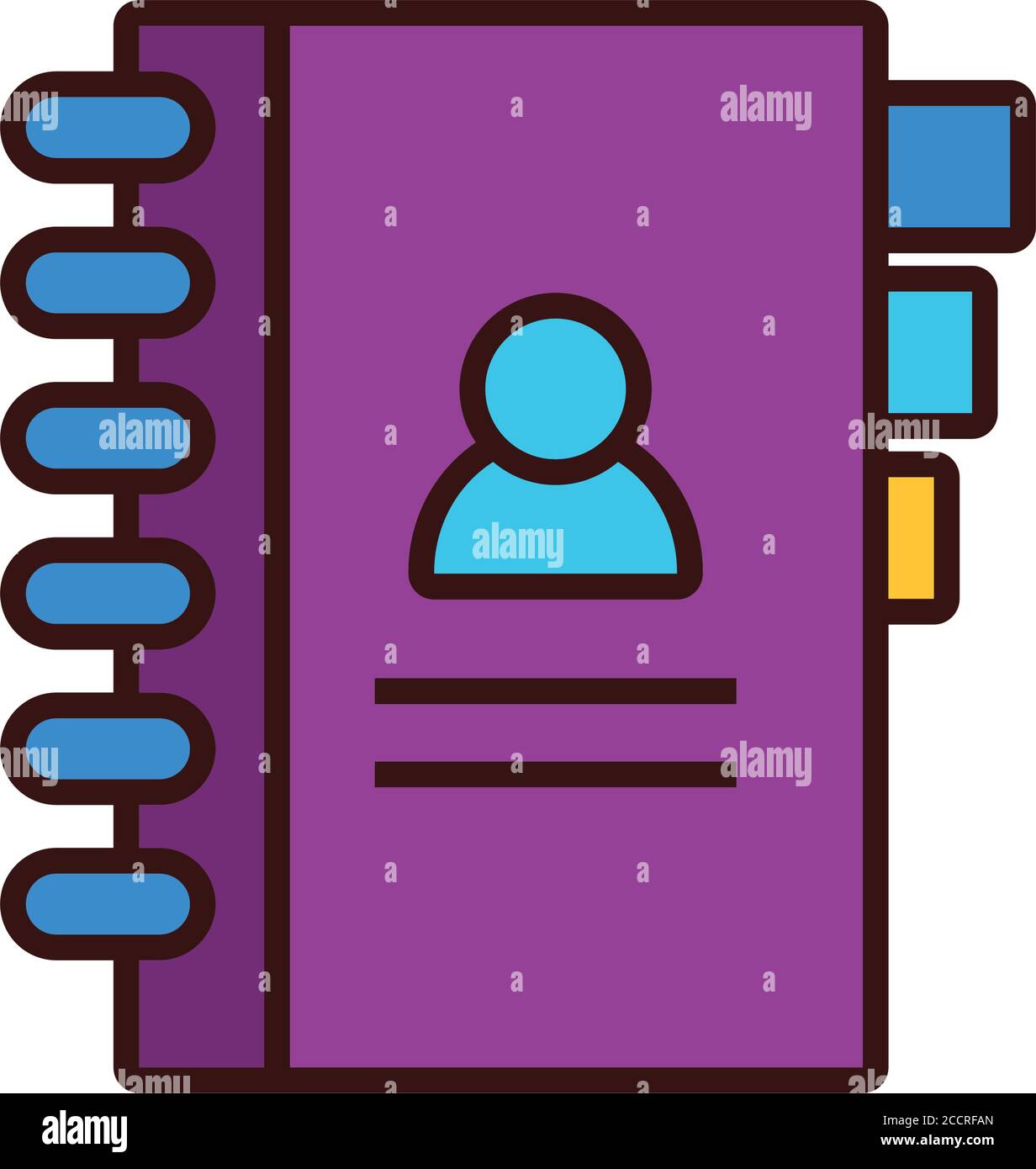 directory book line and fill style icon vector illustration design ...