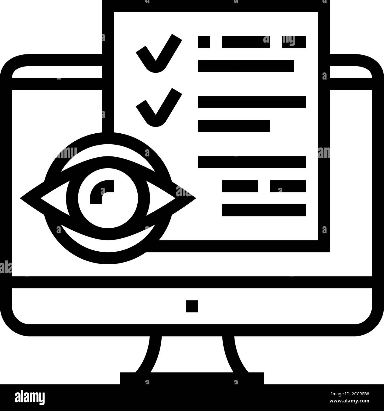 reading electronic document line icon vector illustration Stock Vector ...