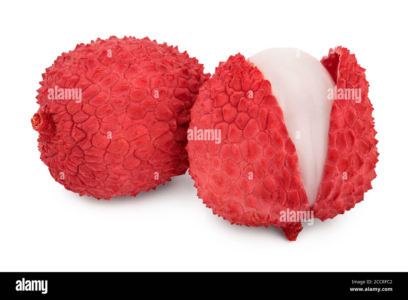 lychee fruit isolated on white background with clipping path and full ...