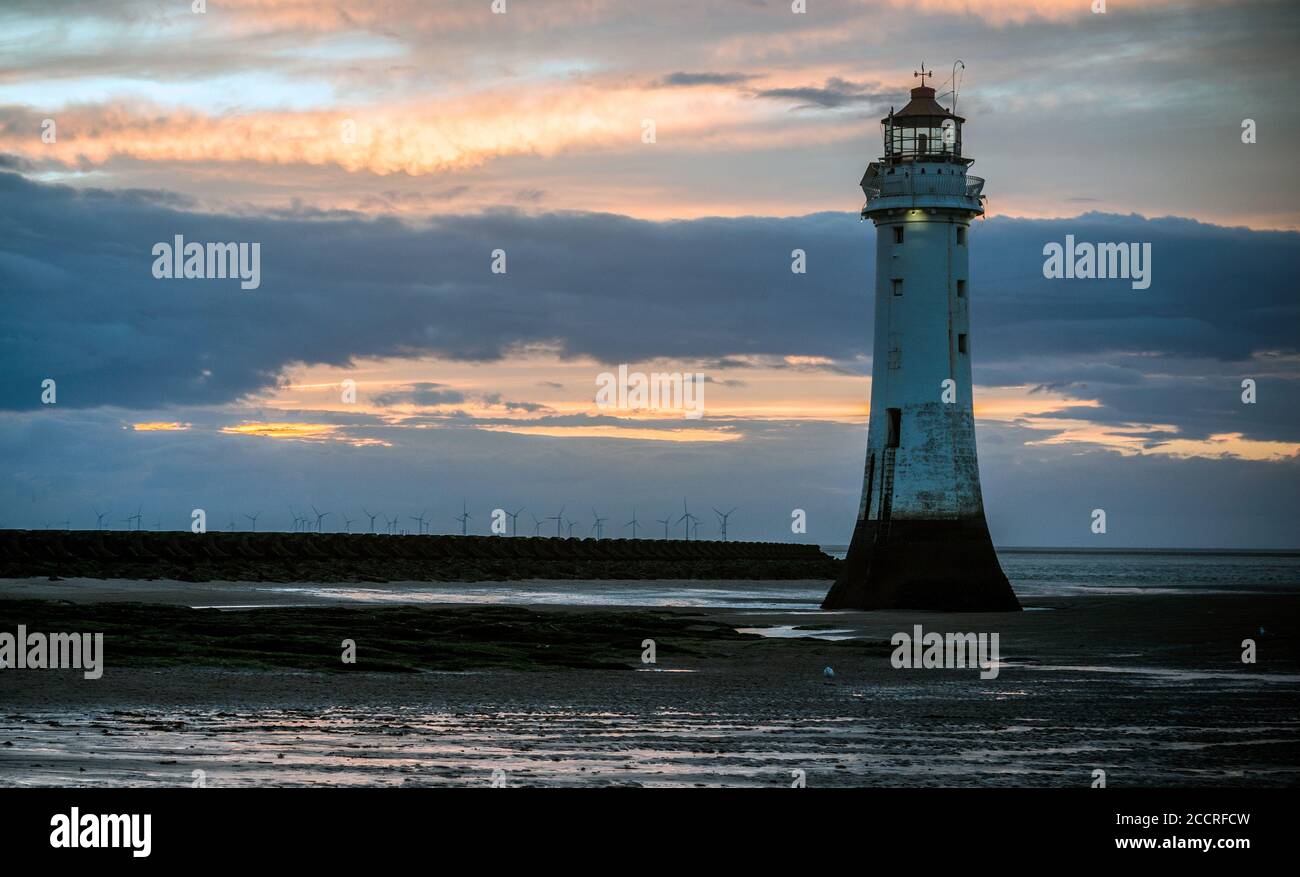 Perch Rock Lighthouse is a decommissioned lighthouse at New Brighton ...
