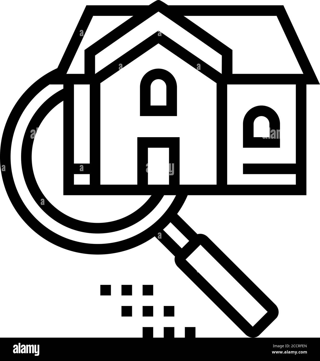 house research line icon vector illustration Stock Vector Image & Art ...