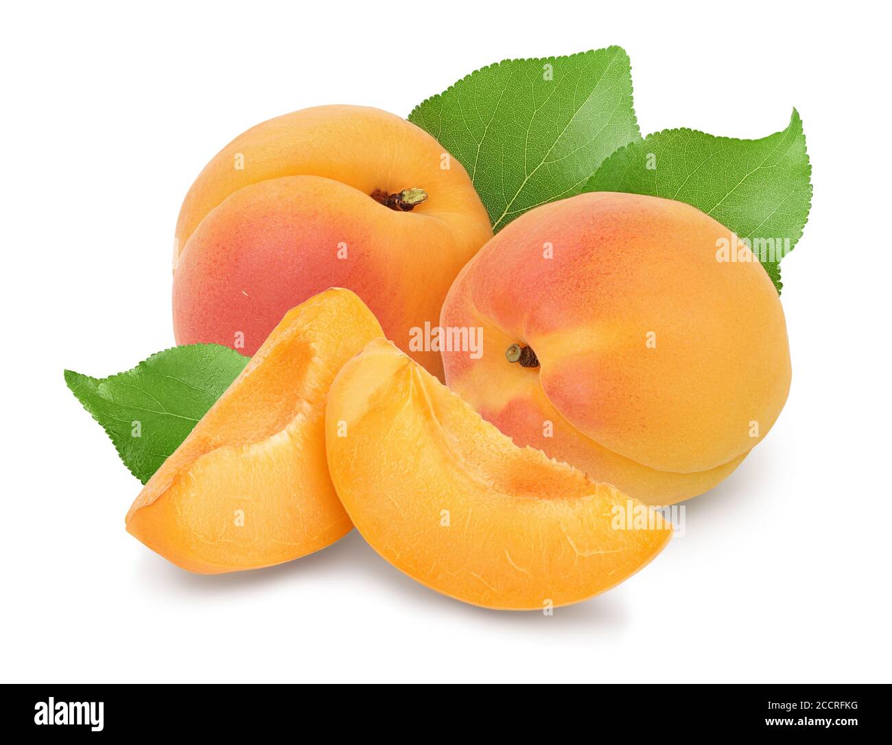 apricot fruit isolated on white background. Clipping path and full ...