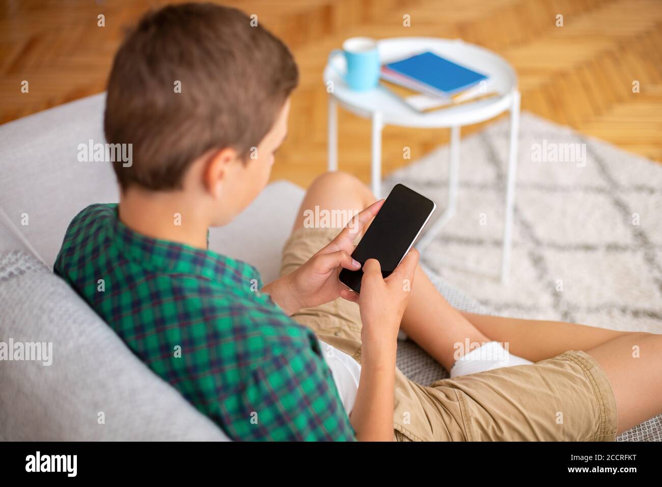 Teen boy mobile home hi-res stock photography and images - Alamy