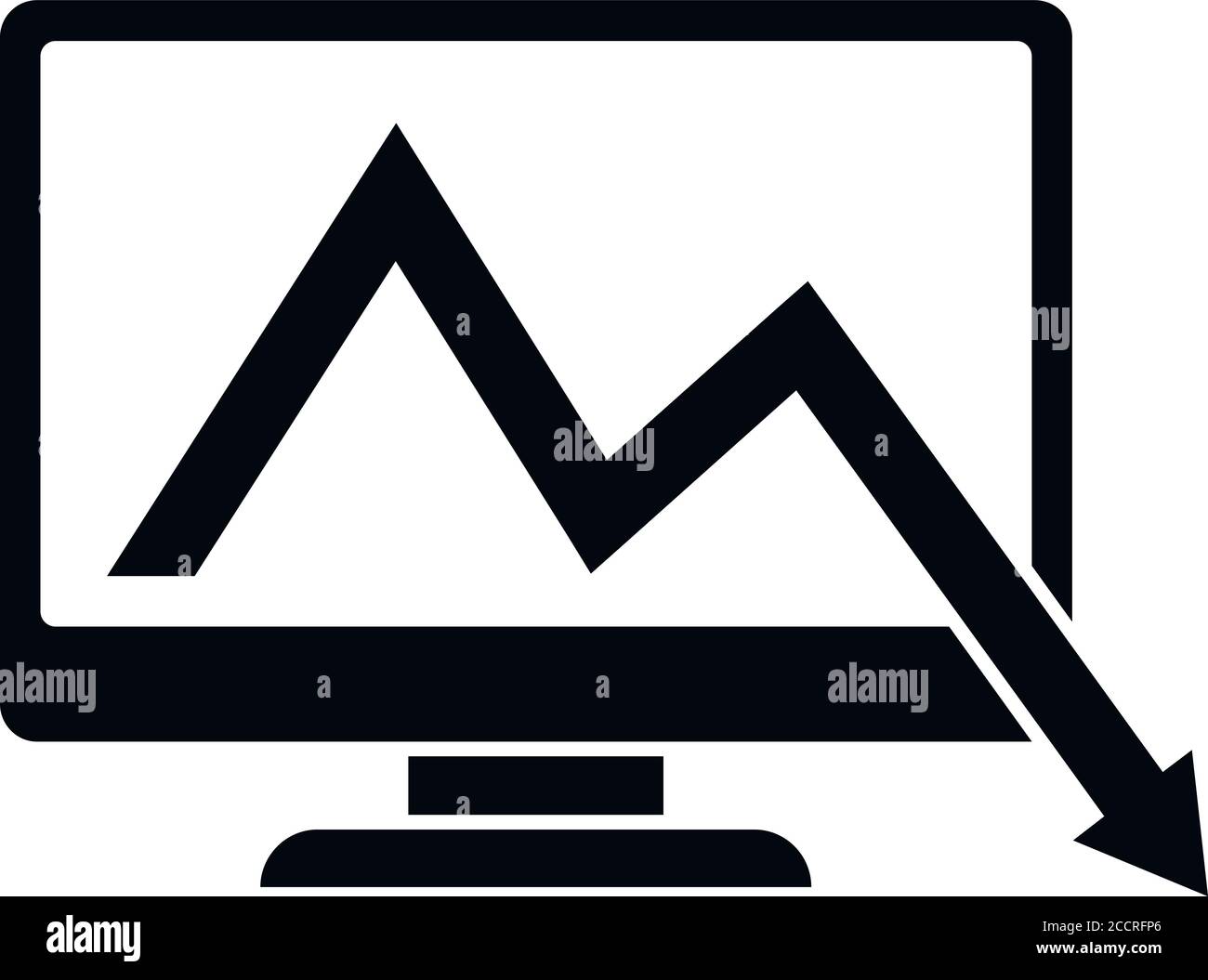 Regression Monitor Icon Simple Illustration Of Regression Monitor Vector Icon For Web Design