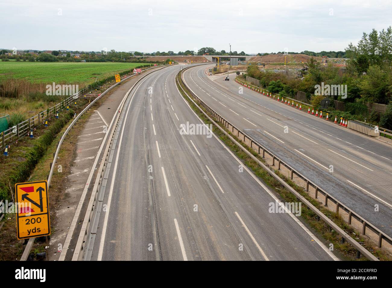 Taplow, Berkshire, UK - 16th August, 2020. The M4 was closed again this ...