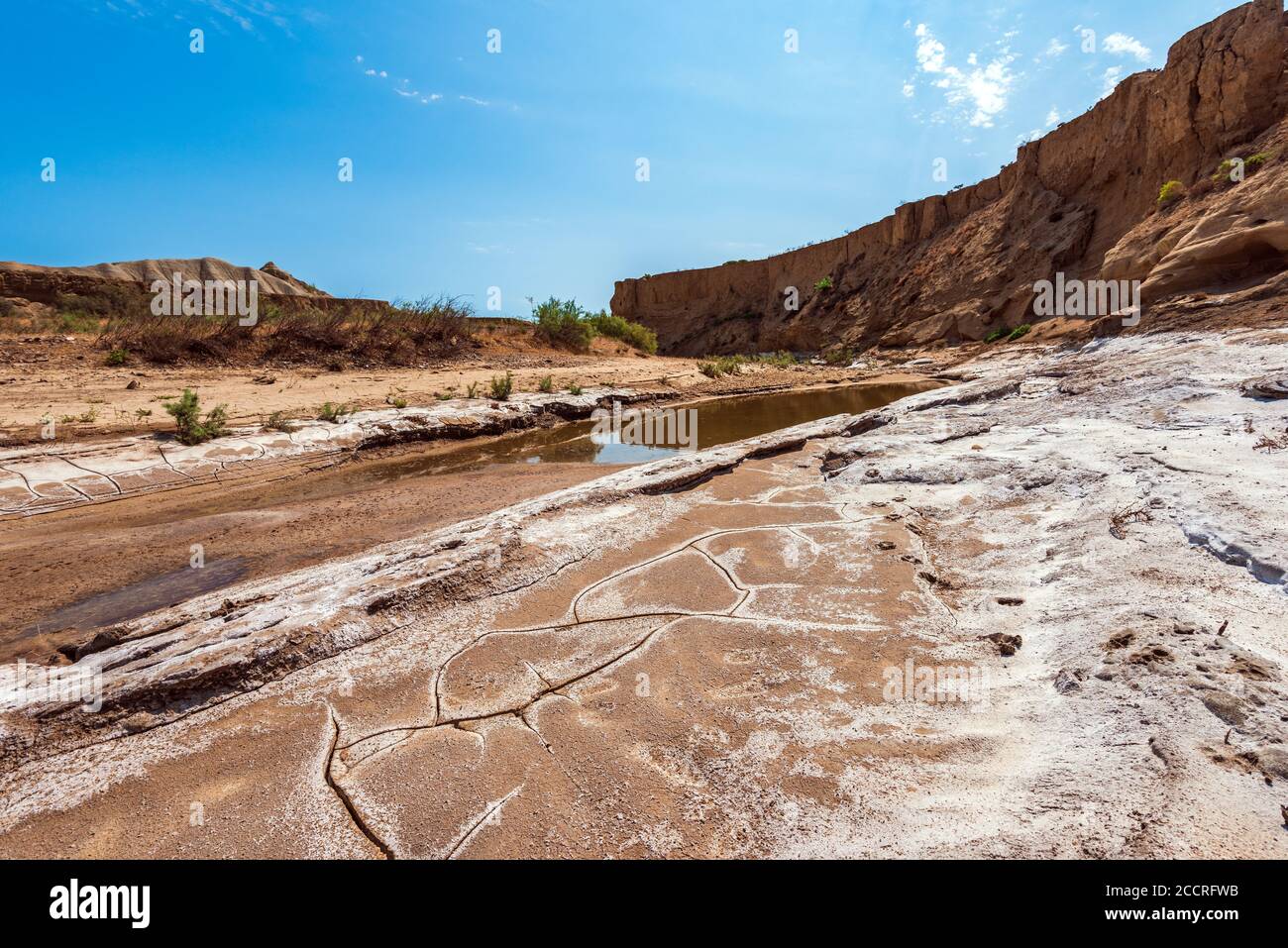 Dry mountain river bed, drought, lack of water Stock Photo - Alamy