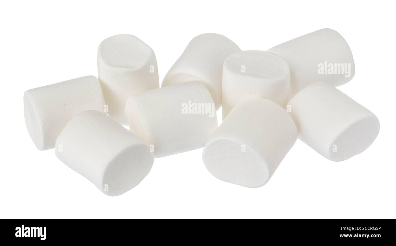 Marshmallow isolated on white background with clipping path and full ...