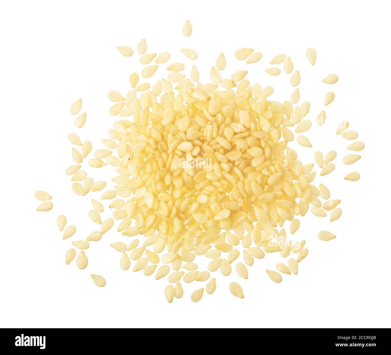 Sesame seeds isolated on white background top view. Flat lay Stock ...