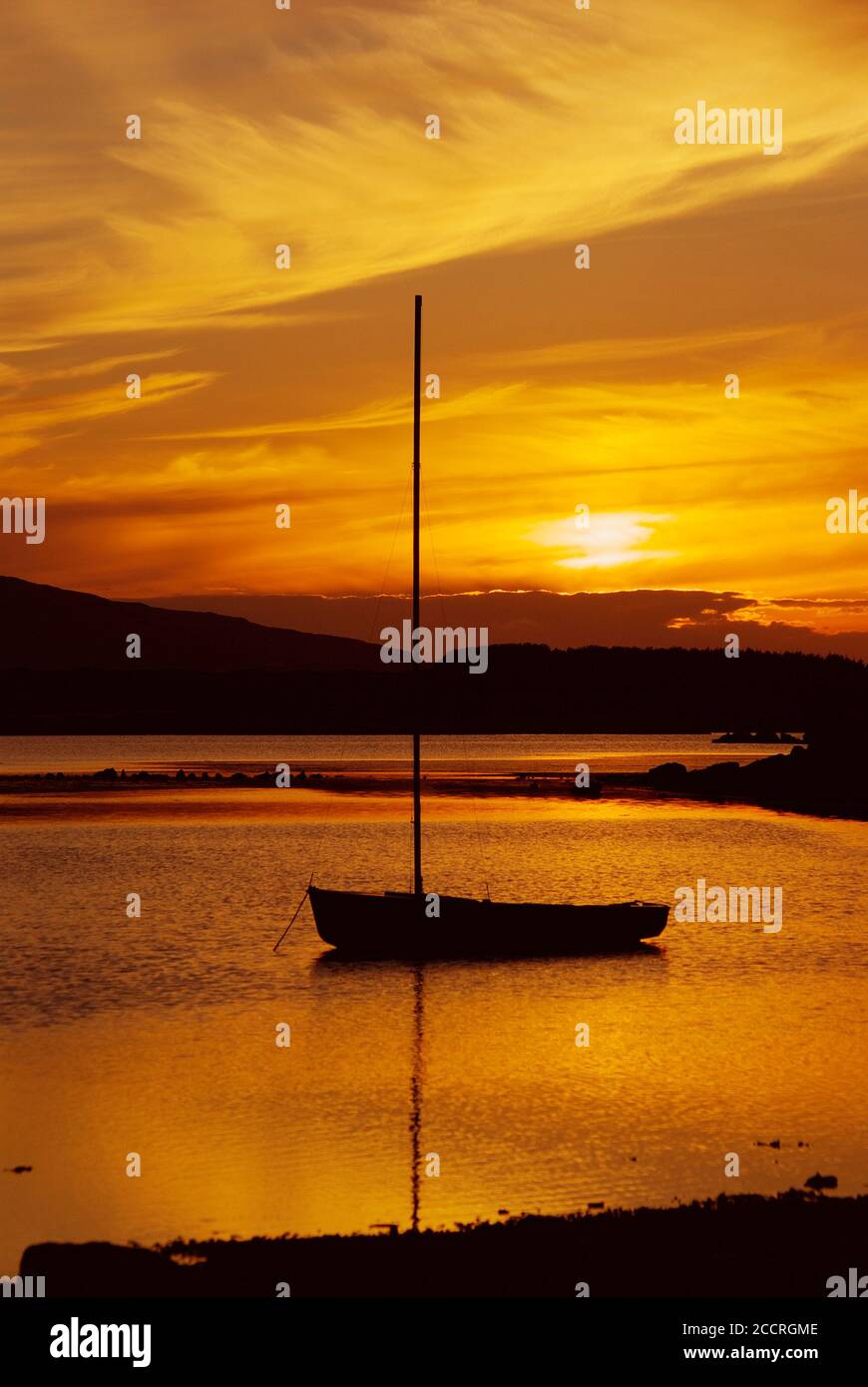 Sunset, Four Mile Bridge, Anglesey Stock Photo - Alamy