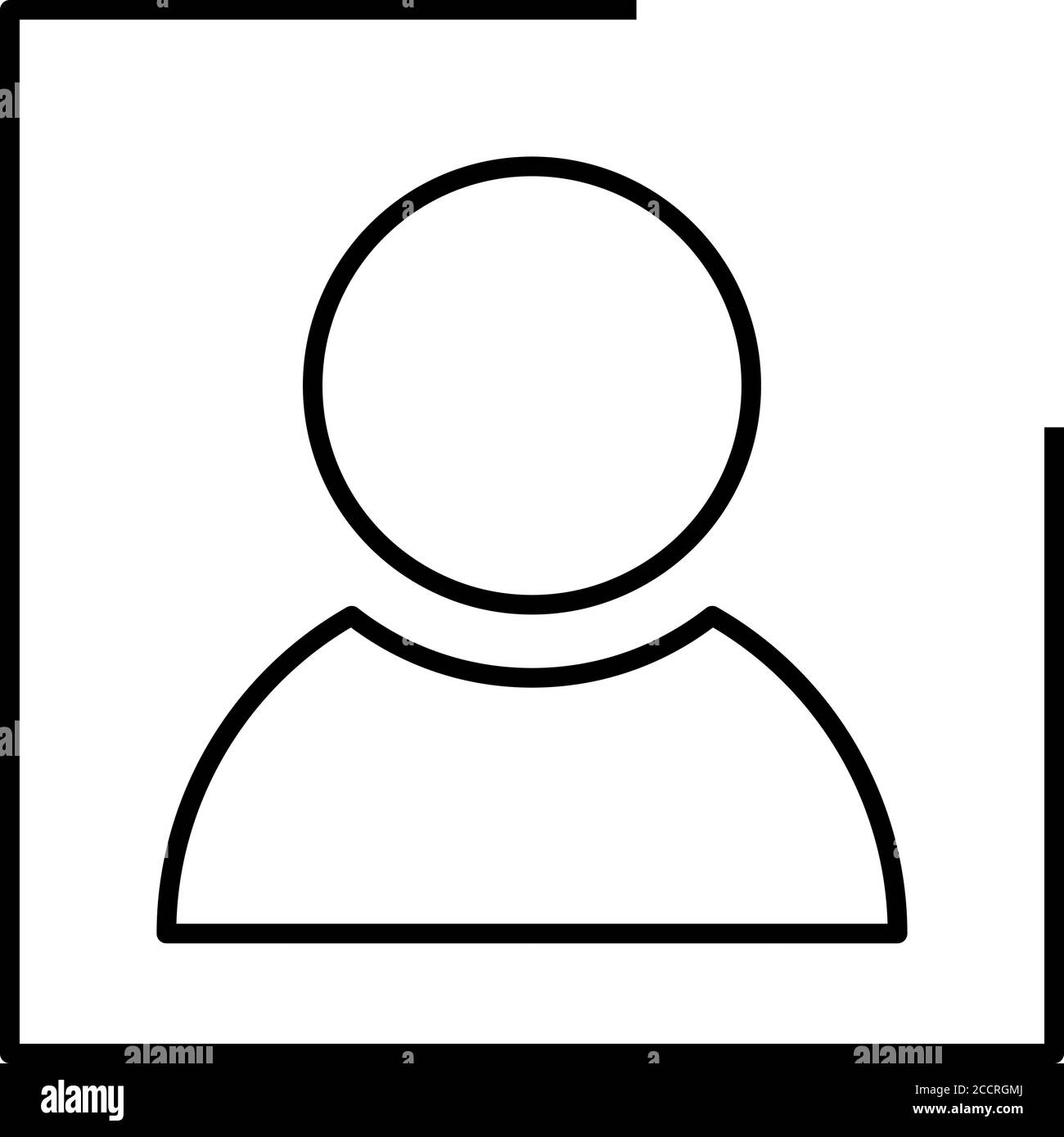 User or person - modern thin line icon. Simple black outline vector ...