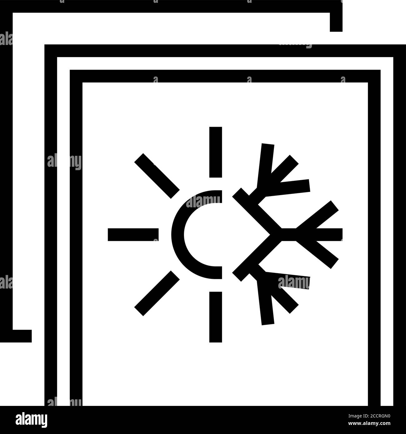 summer and winter insulation layer line icon vector illustration Stock ...