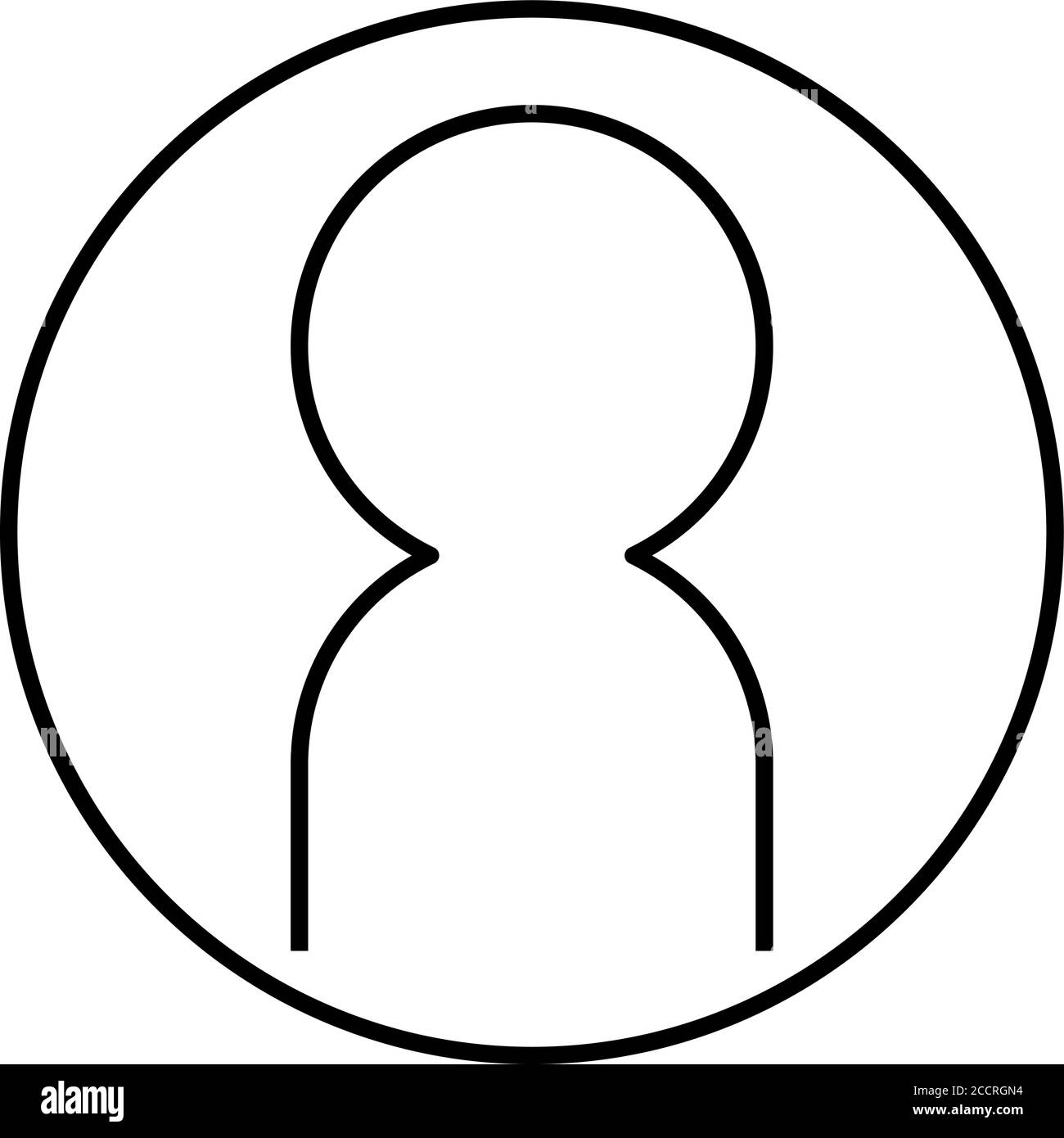User or person - modern thin line icon. Simple black outline vector ...