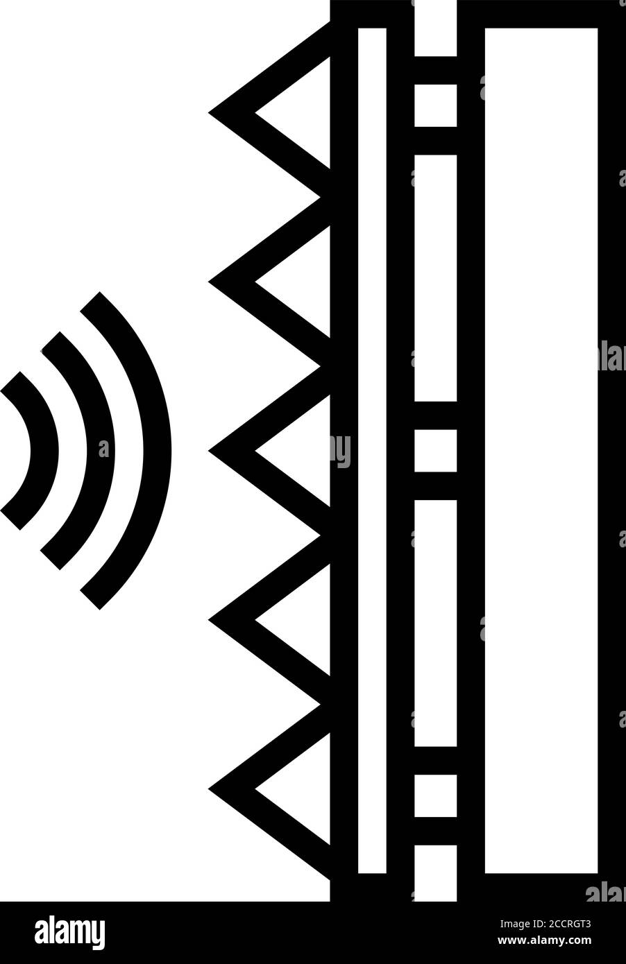 soundproof layer line icon vector illustration Stock Vector Image & Art ...