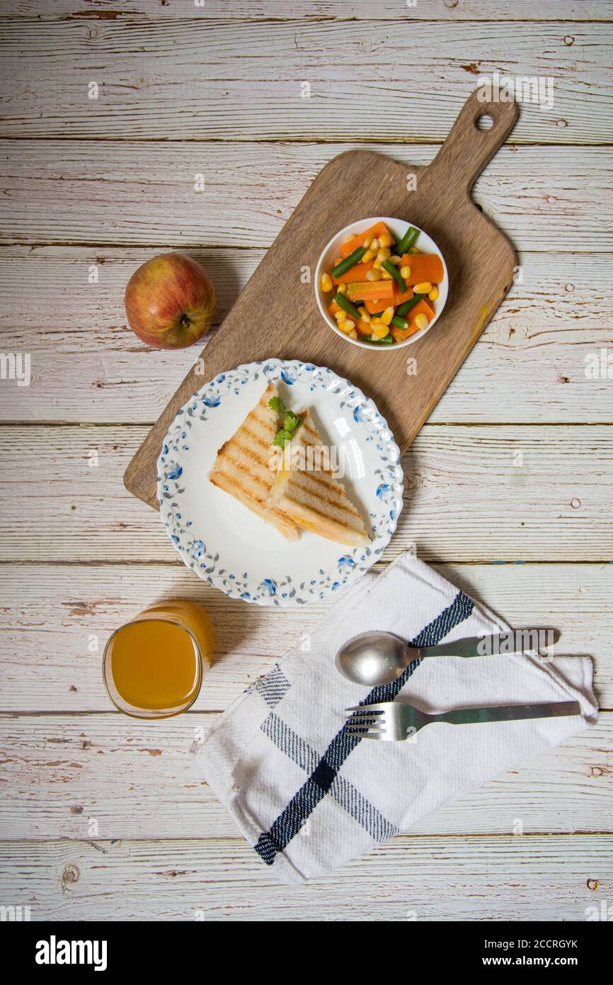 Grilled sandwich top view Stock Photo - Alamy