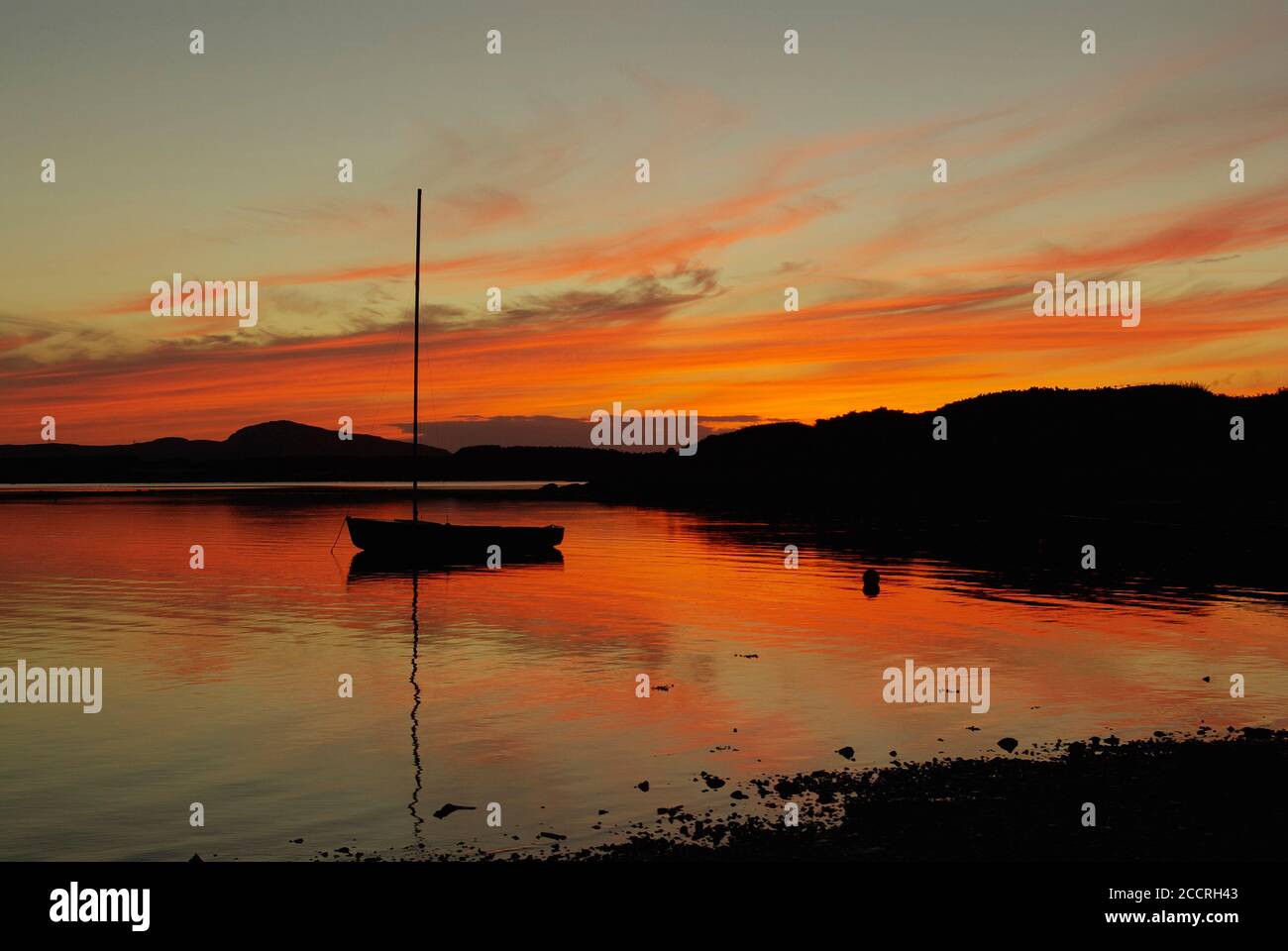 Sunset, Four Mile Bridge, Anglesey Stock Photo - Alamy
