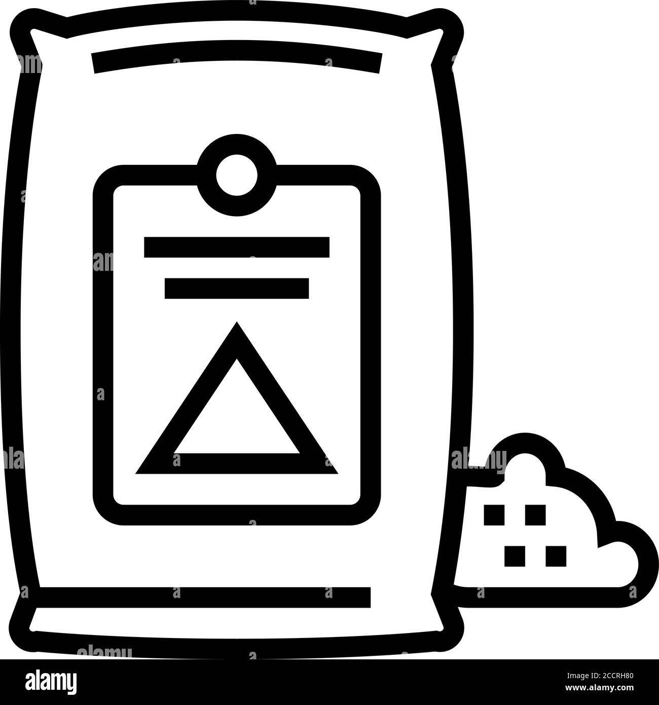 cement bag line icon vector illustration Stock Vector Image & Art - Alamy