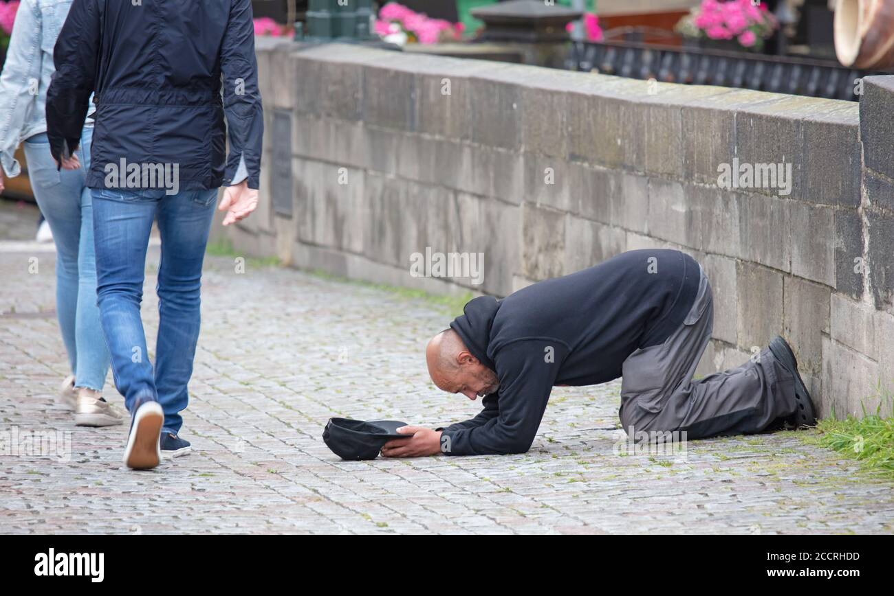 Prague begging hi-res stock photography and images - Alamy