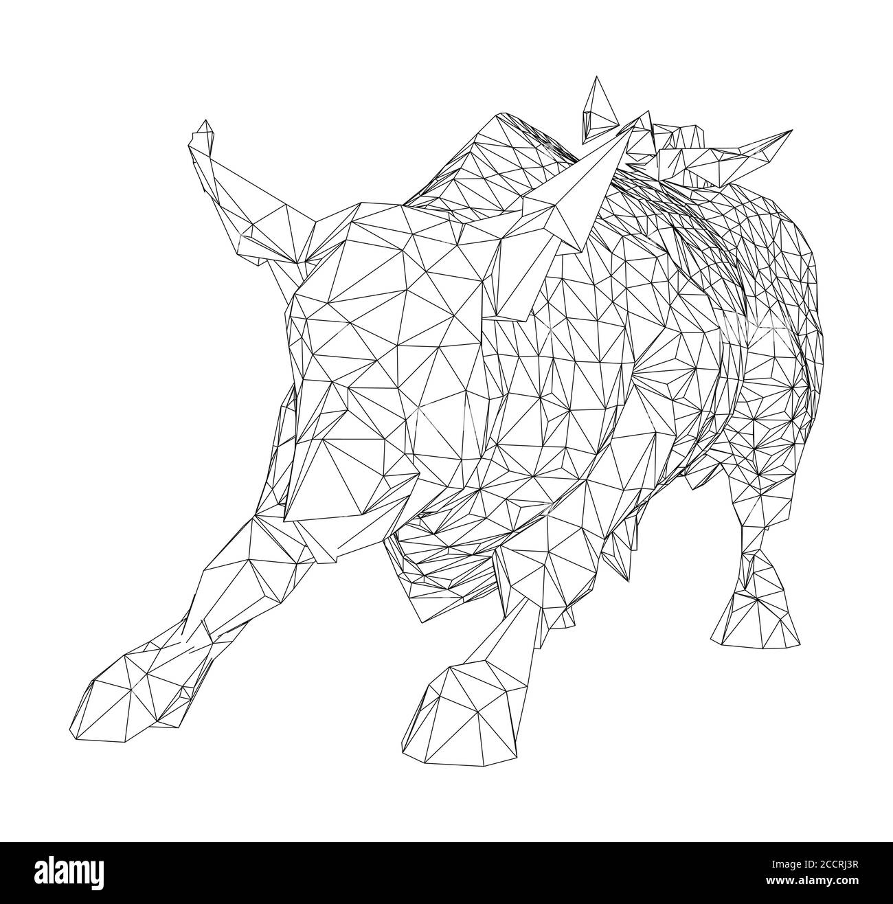 Bull statue wall street Stock Vector Images - Alamy