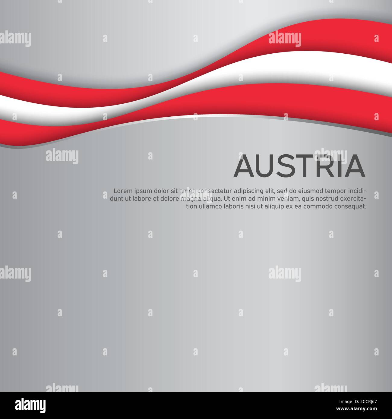 Abstract waving flag of austria. Paper cut style. Creative background ...