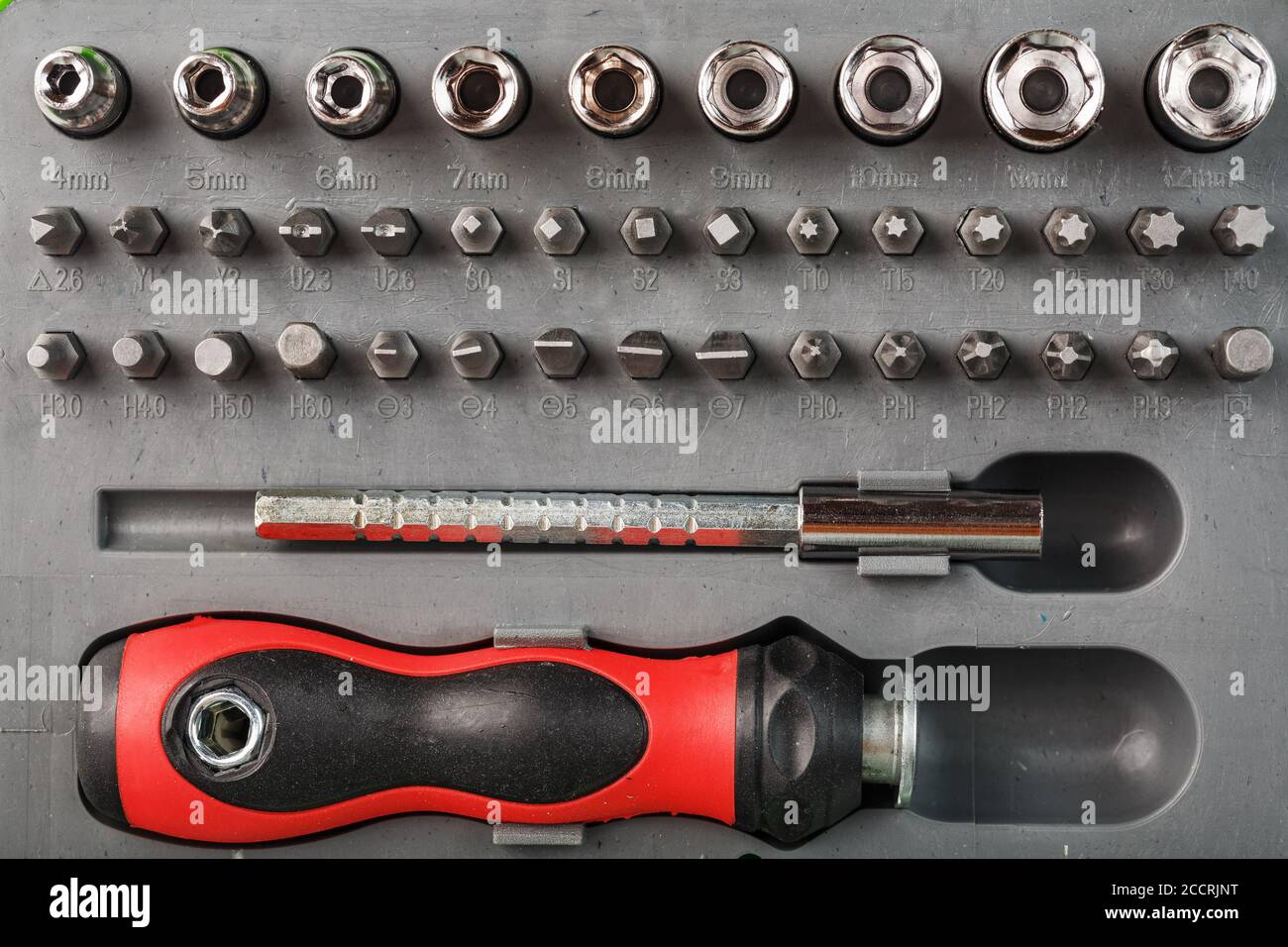 A set of replacement attachments, bits and screwdrivers, for repair ...