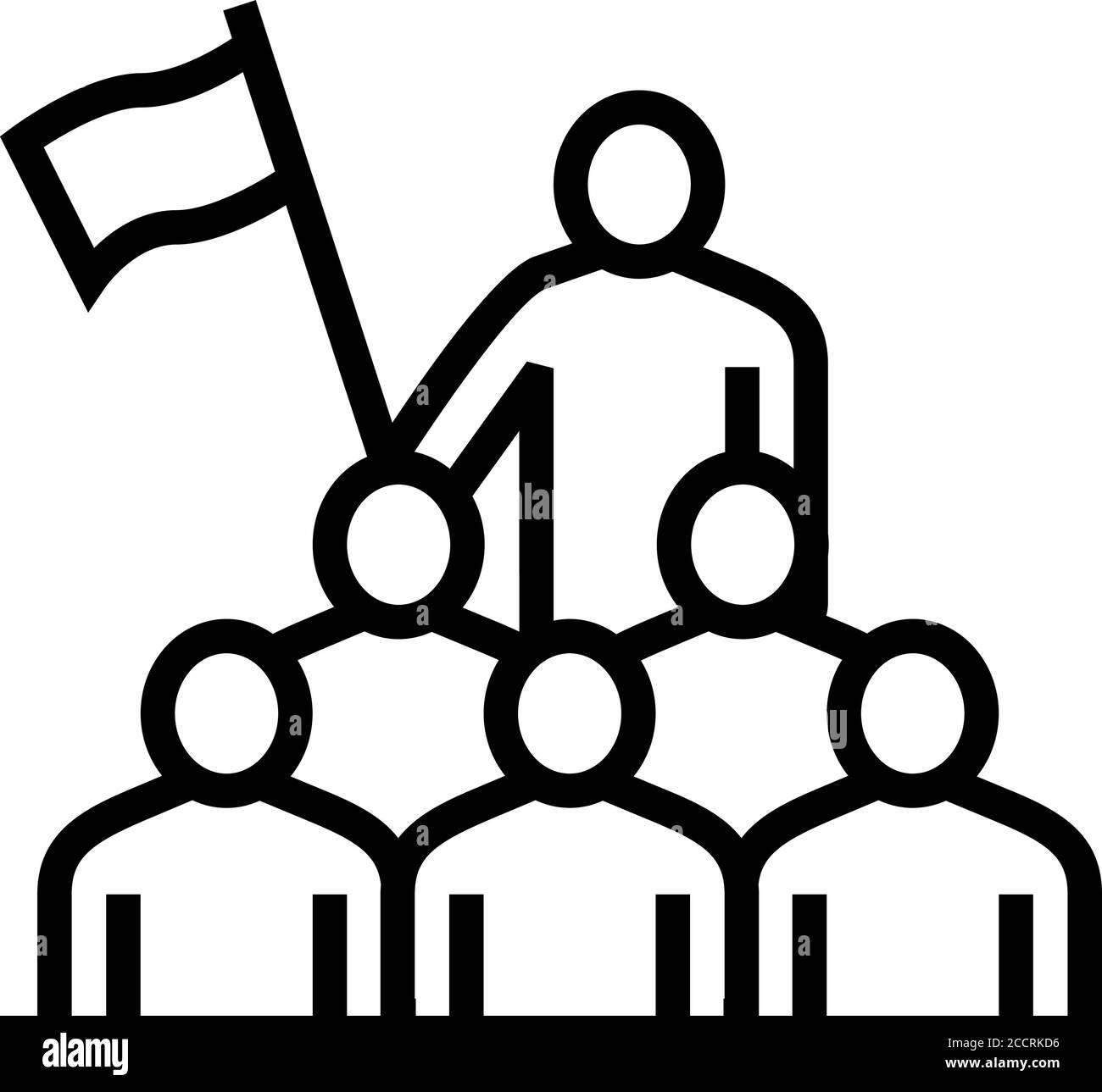 employees leadership line icon vector illustration Stock Vector Image ...