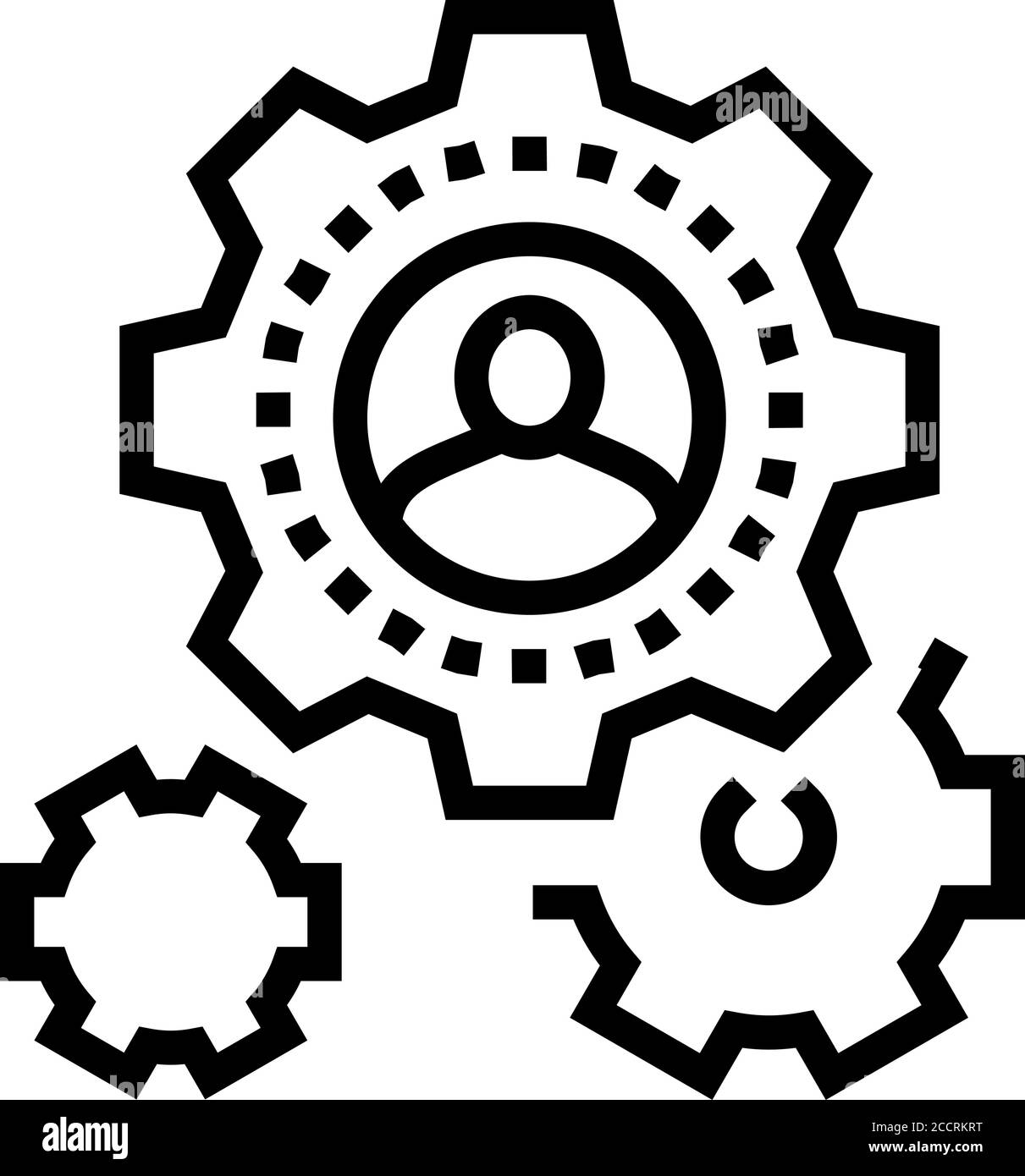 working mechanism colleague line icon vector illustration Stock Vector ...