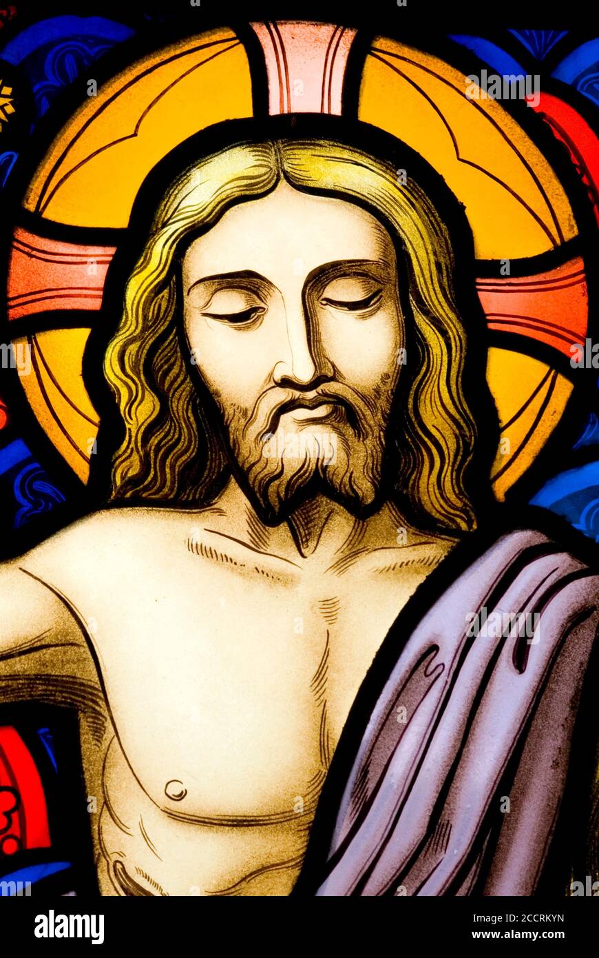 Victorian Stained Glass, Dennington Stock Photo - Alamy