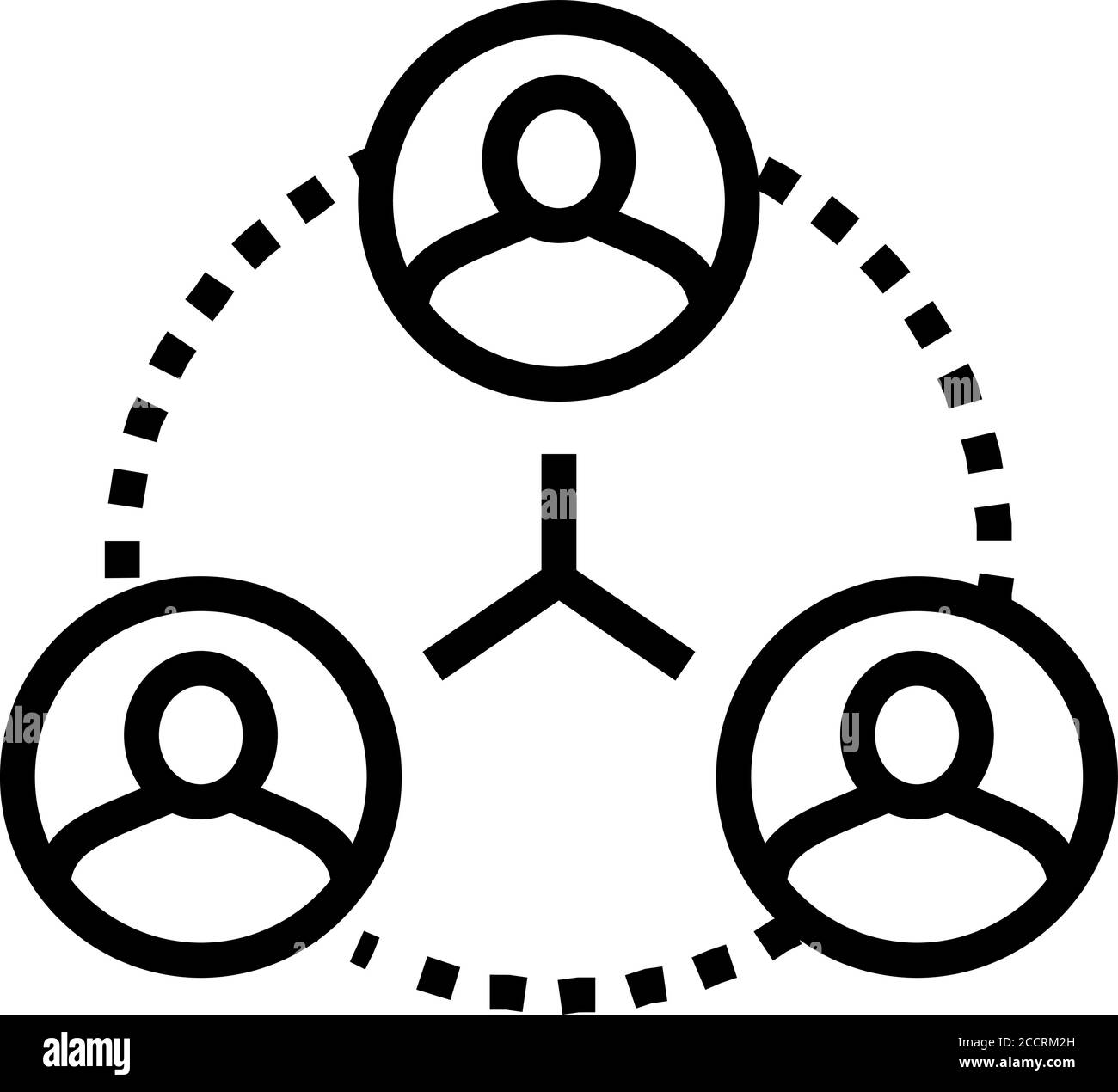 human communication line icon vector illustration Stock Vector Image ...