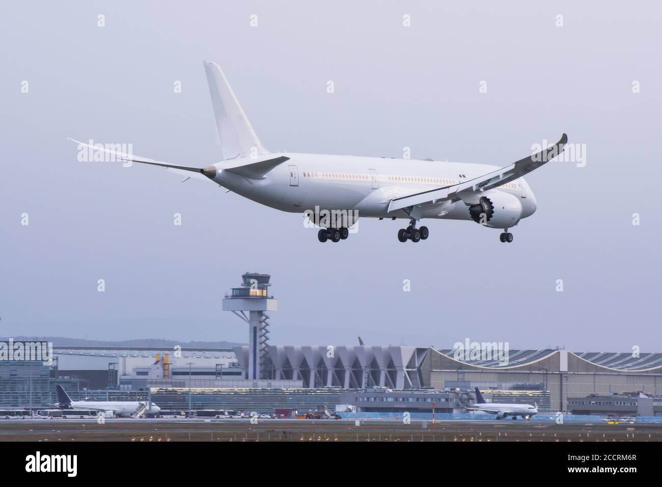 Landing large aircraft in front of the passenger terminal and atc ...