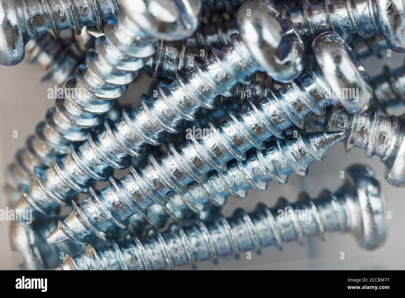 Steel self-tapping screws used for construction and installation Stock ...