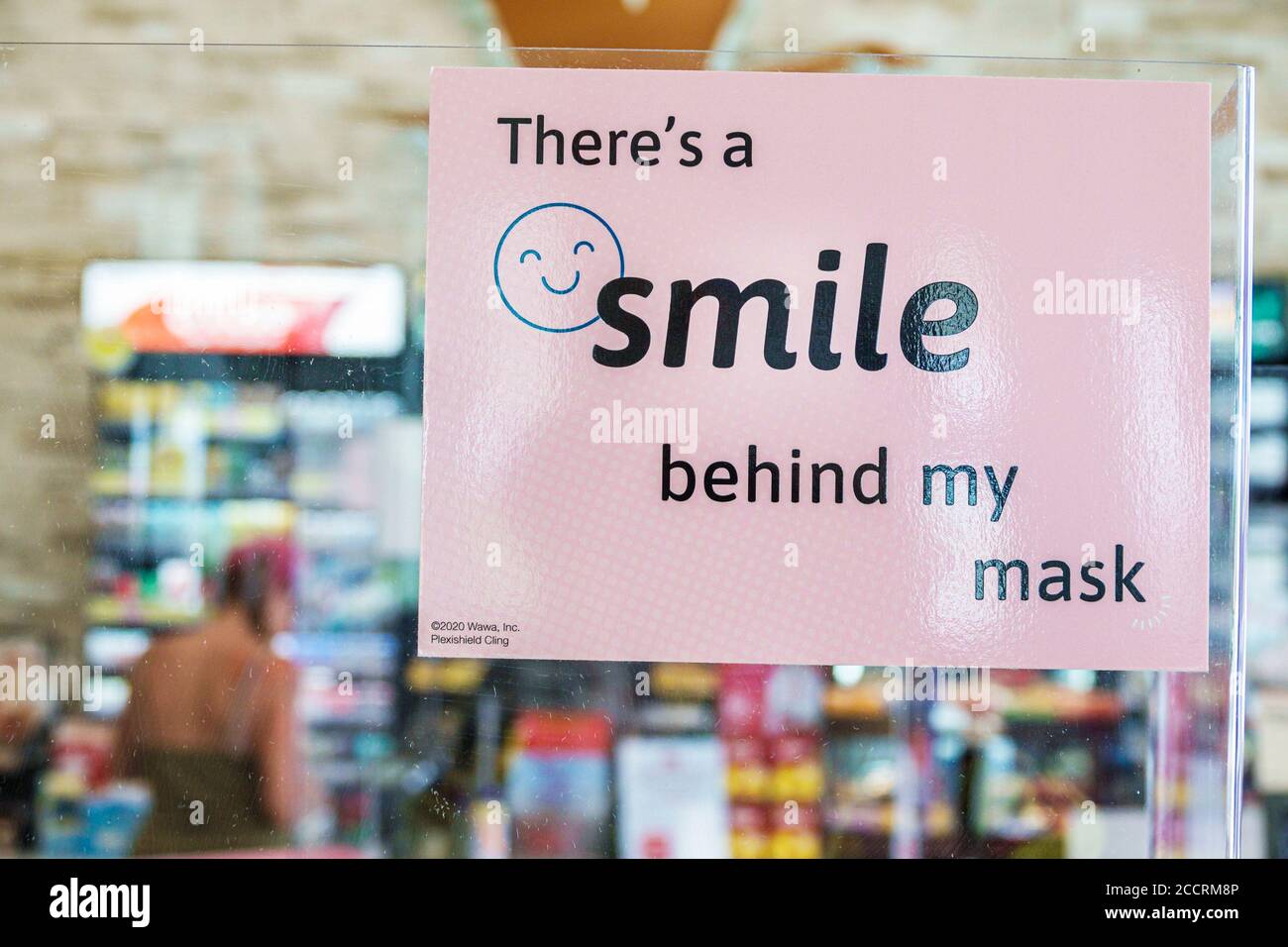 Cape Coral Florida,convenience store entrance,sign,Covid-19 coronavirus ...