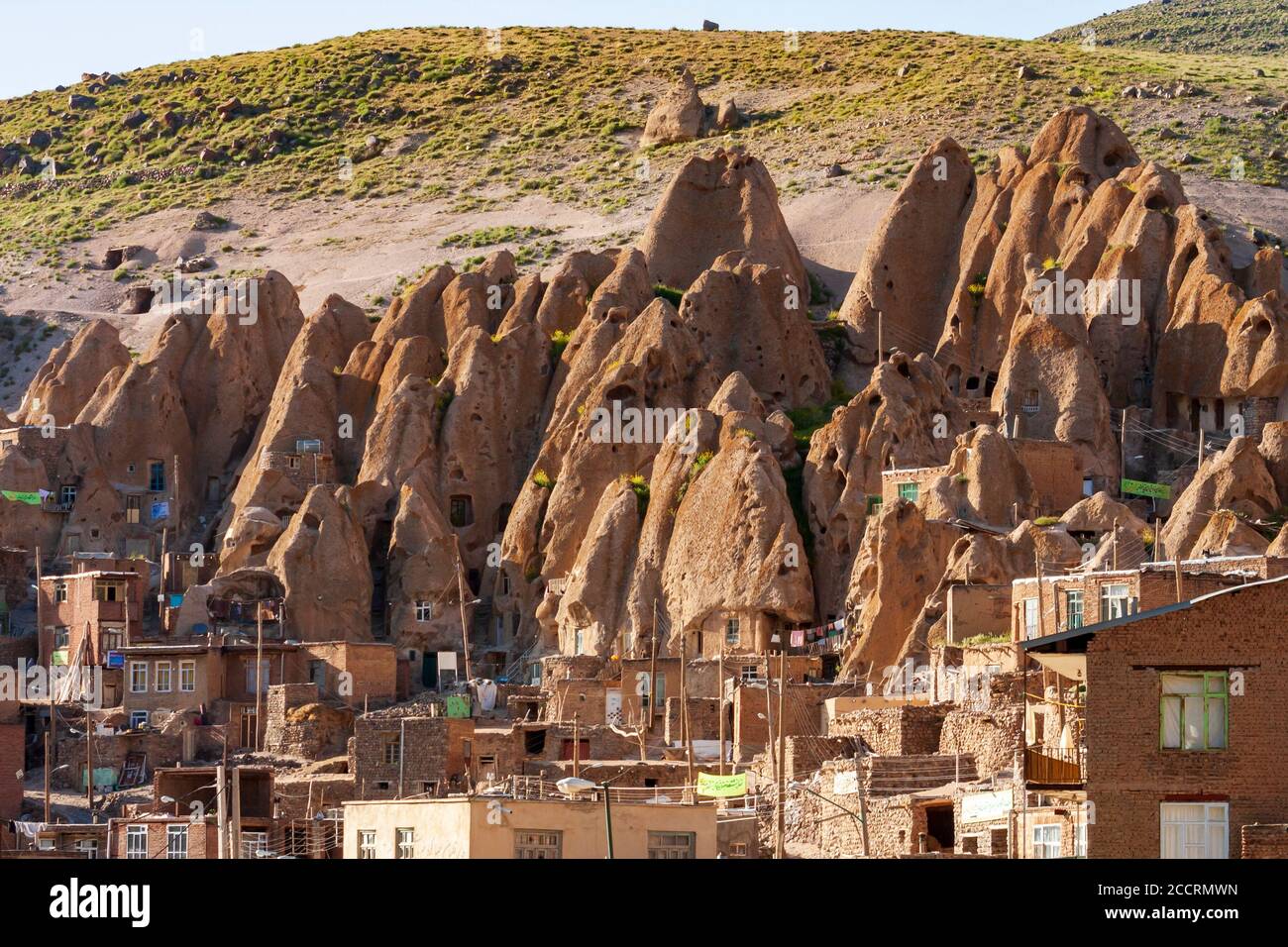 Rocky architectural cliff dwellings in Kandovan village, East ...