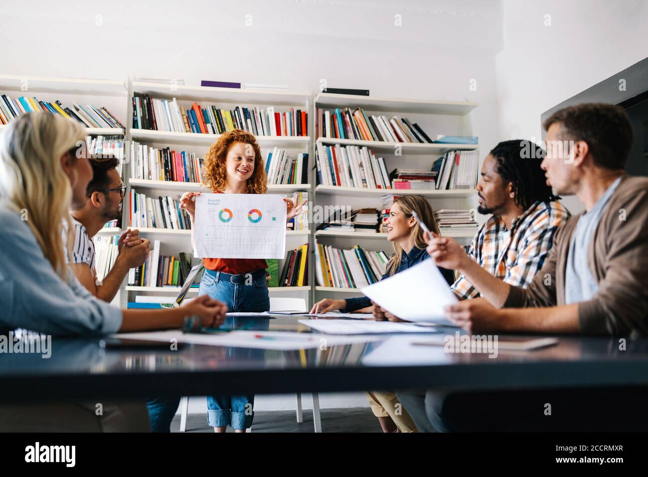 Business people designer architects teamwork brainstorming planning ...