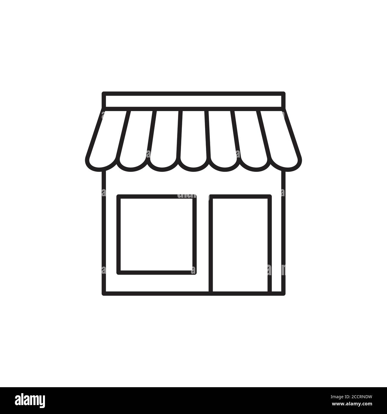 Shop facade icon in outline style vector illustration Stock Vector ...