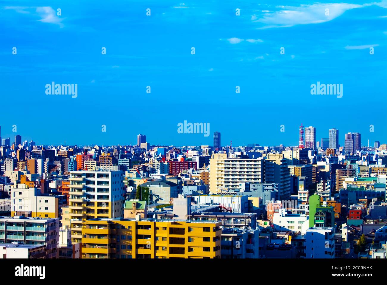 A cityscape at the urban city in Tokyo wide shot Stock Photo - Alamy
