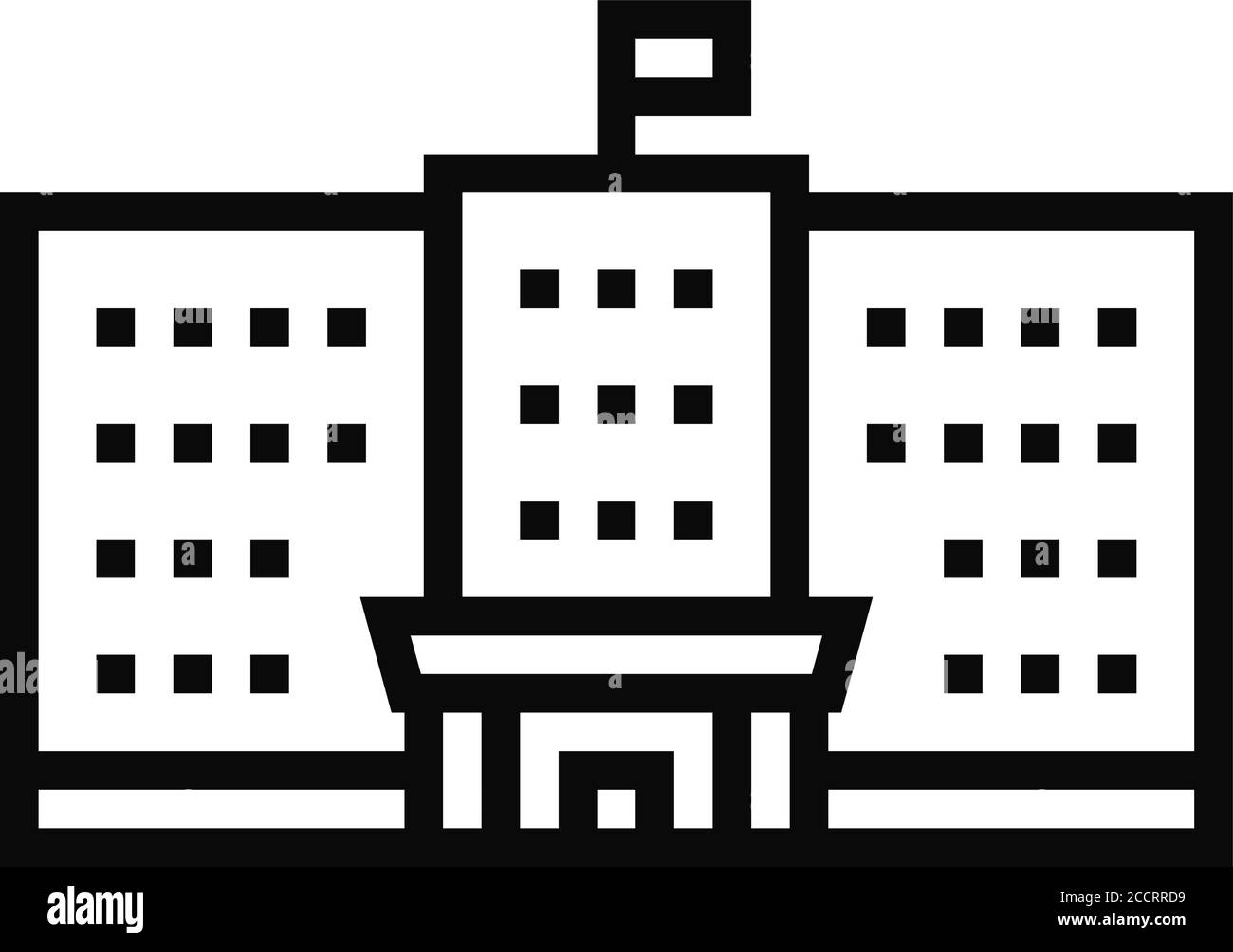 government building line icon vector illustration Stock Vector Image ...