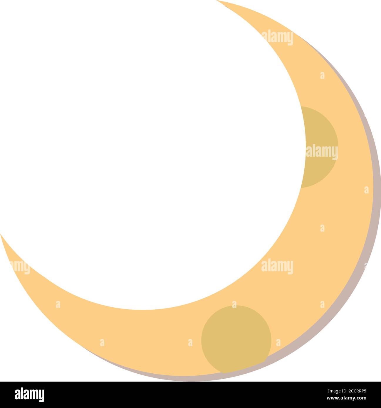 night half moon sky flat icon design vector illustration Stock Vector ...