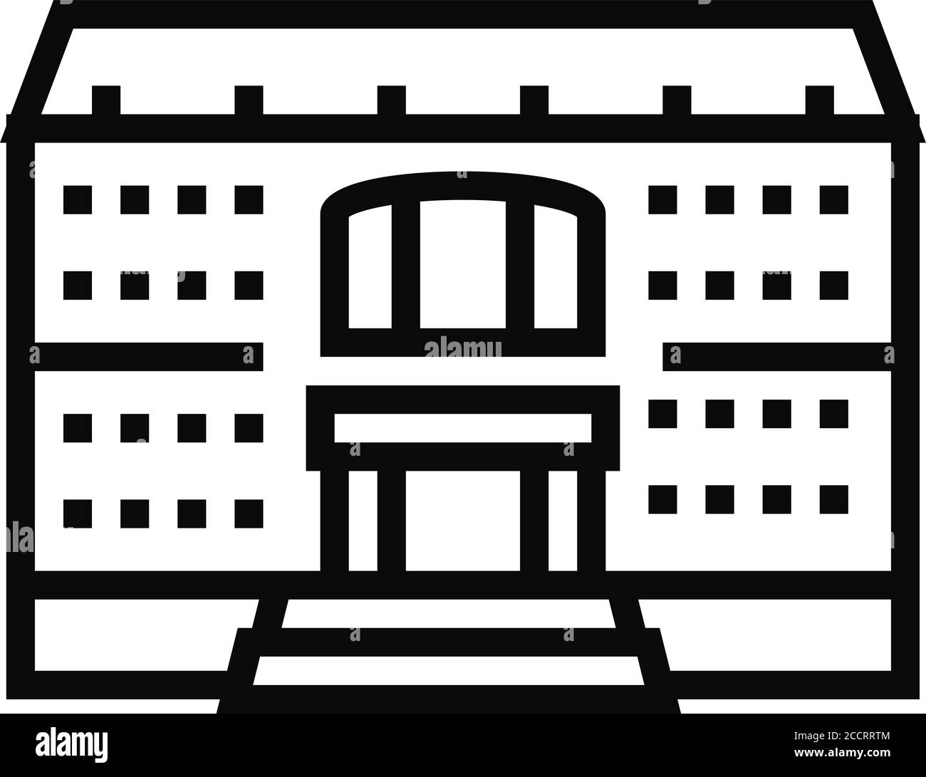 university building line icon vector illustration Stock Vector Image ...
