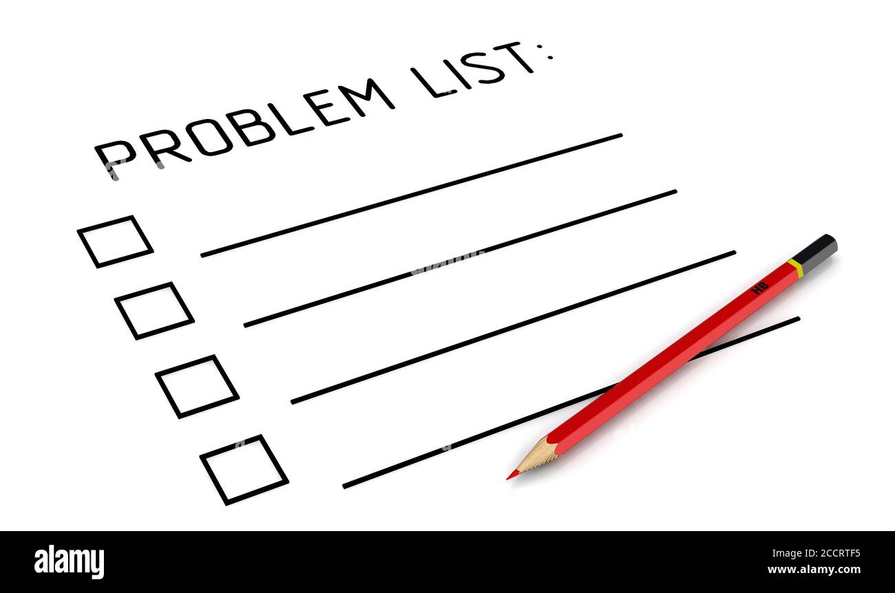 List list Cut Out Stock Images & Pictures - Alamy