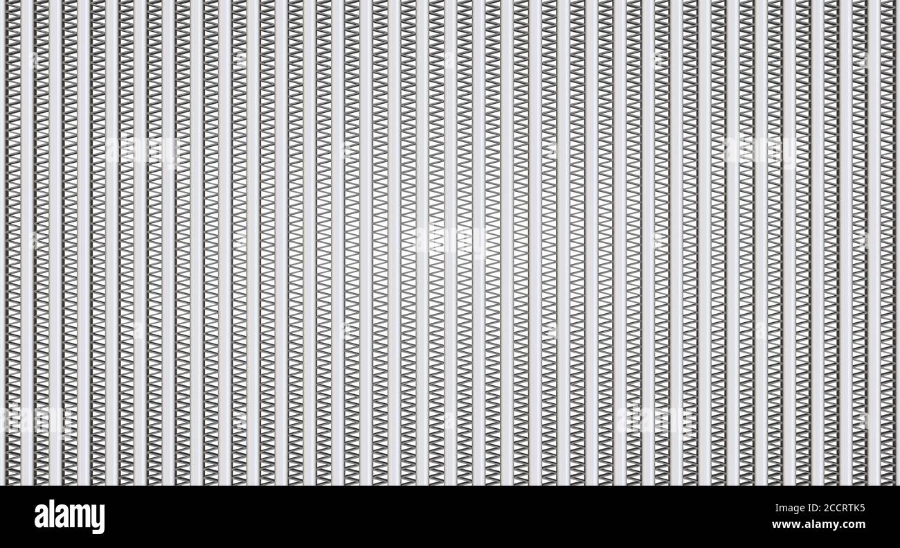 Honeycomb of radiator. Honeycomb of heat exchanger (radiator) close-up ...