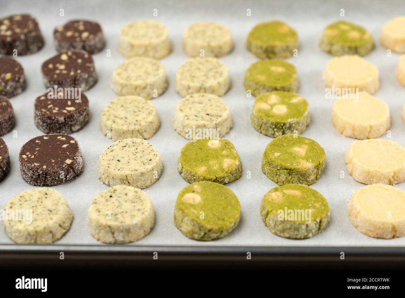 Assorted flavors french diamond cookies Stock Photo - Alamy