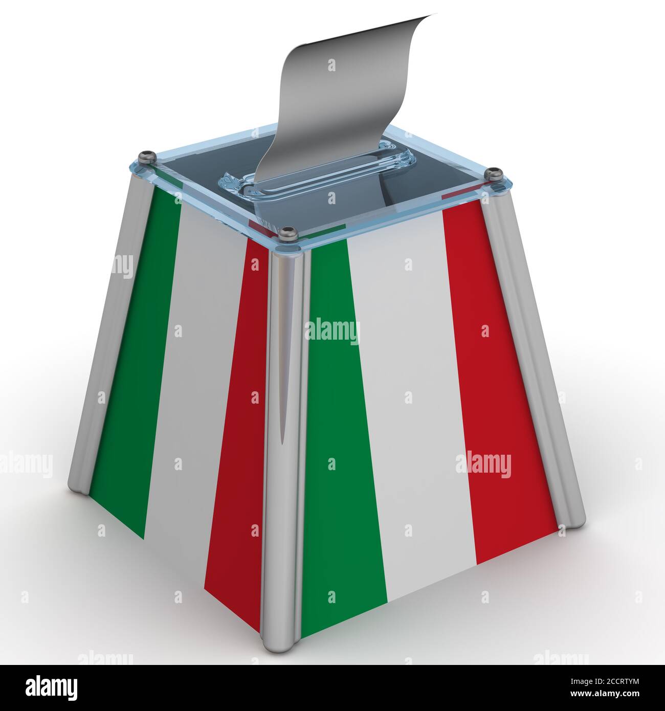 The ballot box with the flag of Italy. Ballot box to vote with the flag ...