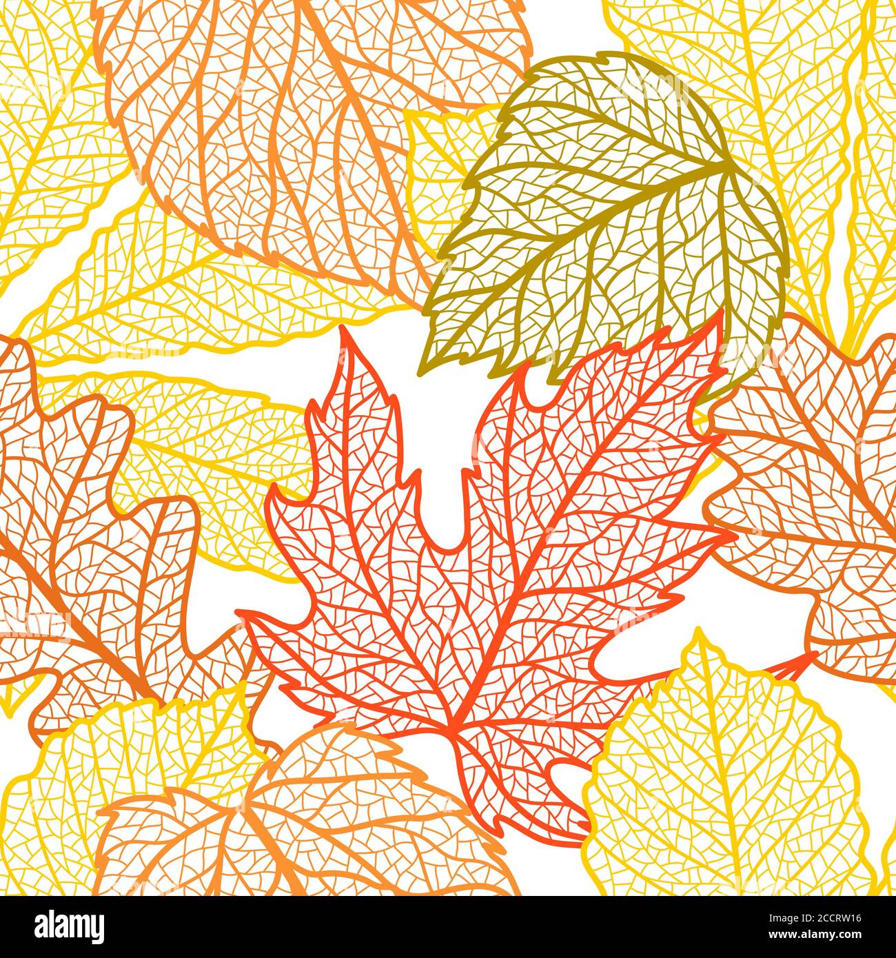 Seamless floral pattern with autumn foliage Stock Vector Image & Art ...