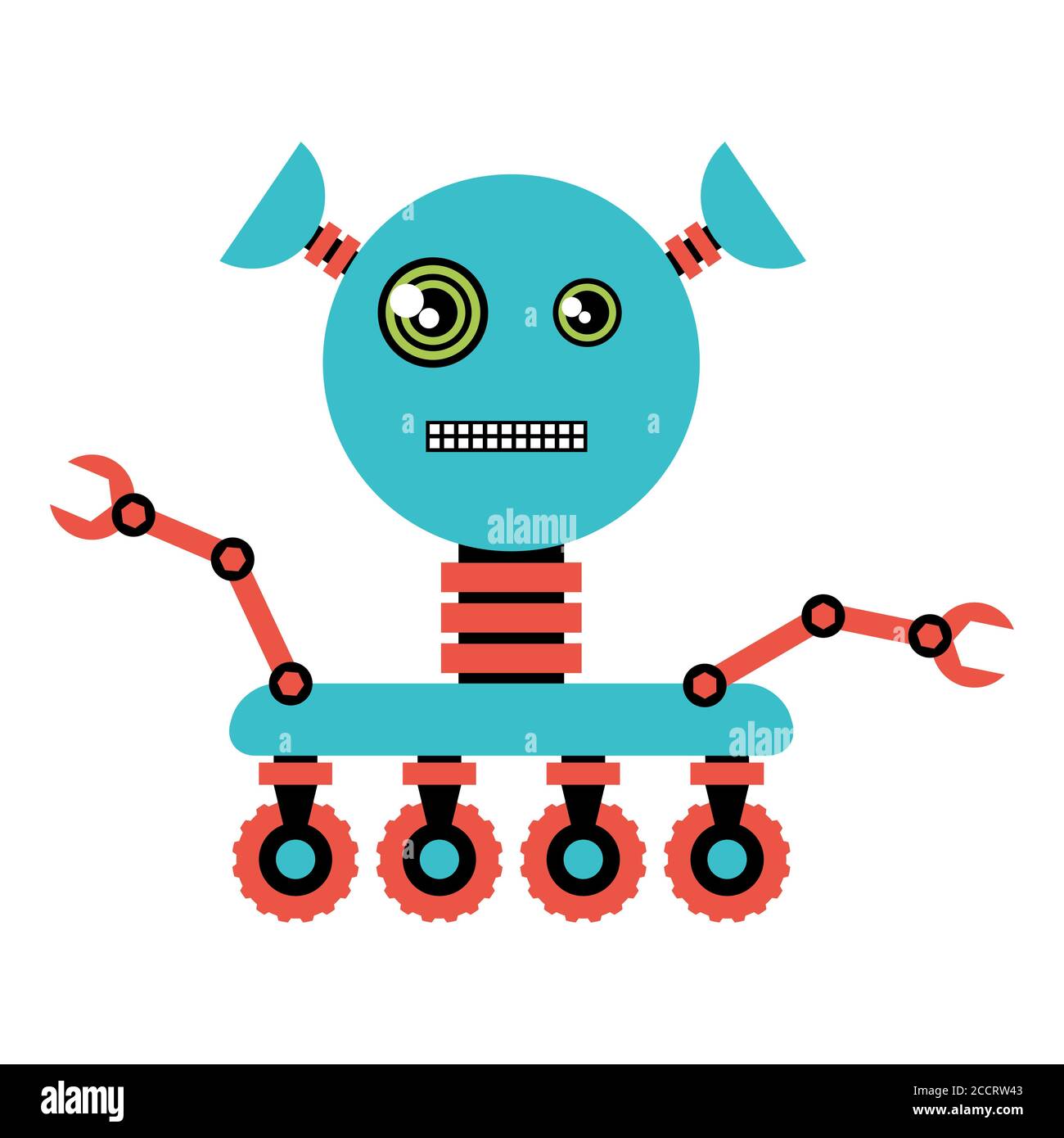 Illustration of funny robot Stock Vector Image & Art - Alamy