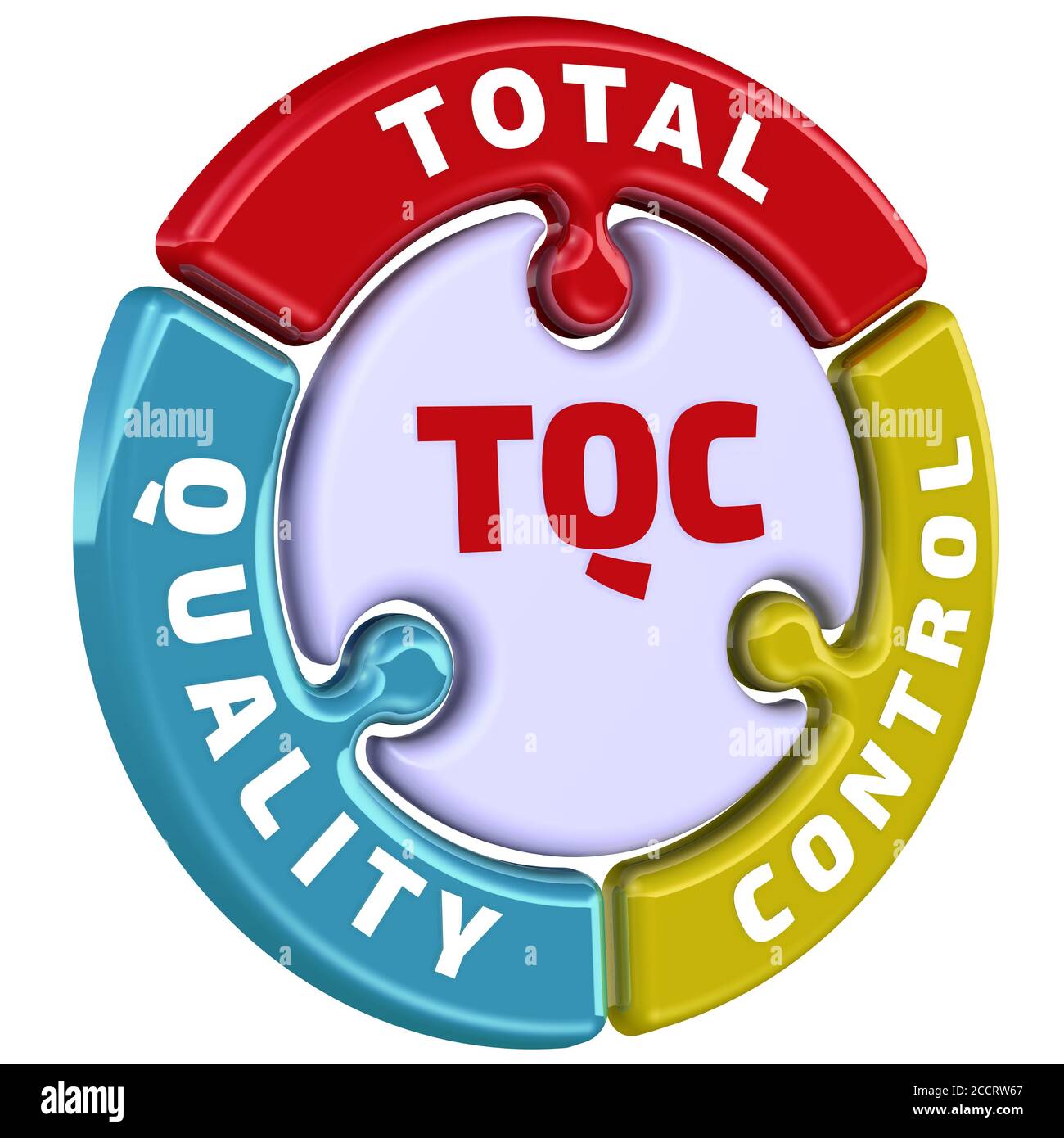 Total quality control. The check mark in the form of a puzzle. The ...