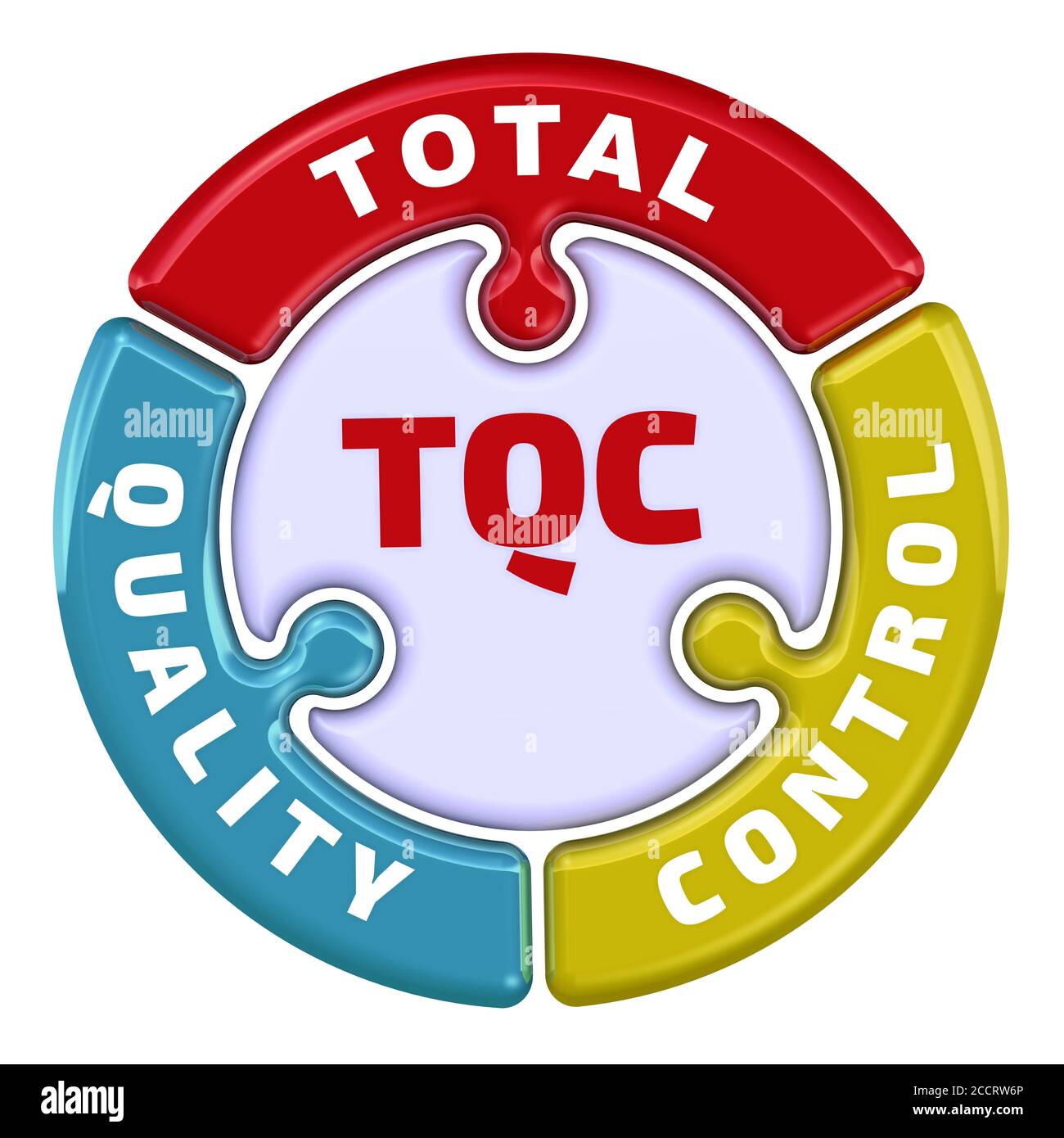 Total quality control. The check mark in the form of a puzzle. The ...