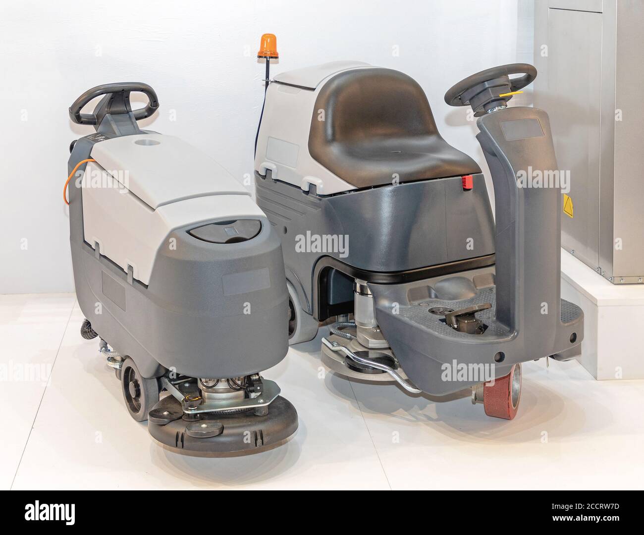 Two Cleaning Machines Vehicles for Commercial Use Stock Photo - Alamy