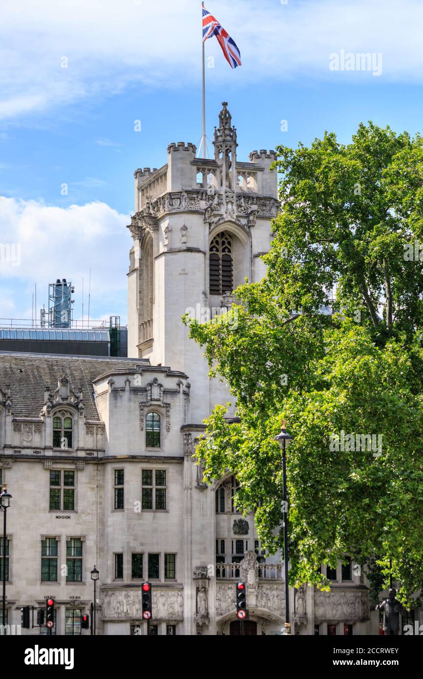 British Supreme Court exterior, historic building, Westminster, London ...